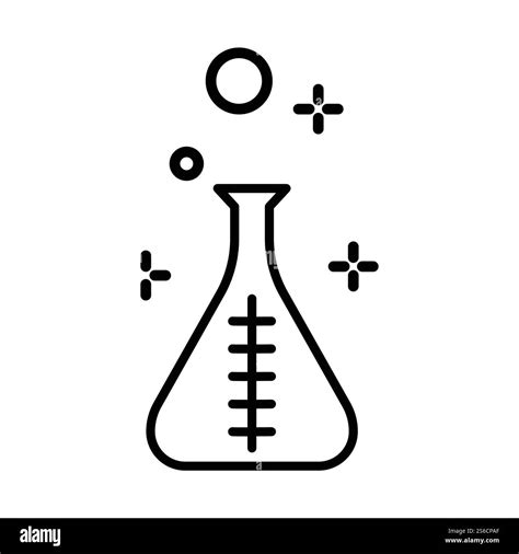 Laboratory Beaker Isolated Linear Icon Chemical Experiment In Flask Vector Hemistry And