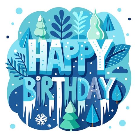 Счастливого дня рождения Типография Векторная иллюстрация Премиум векторы