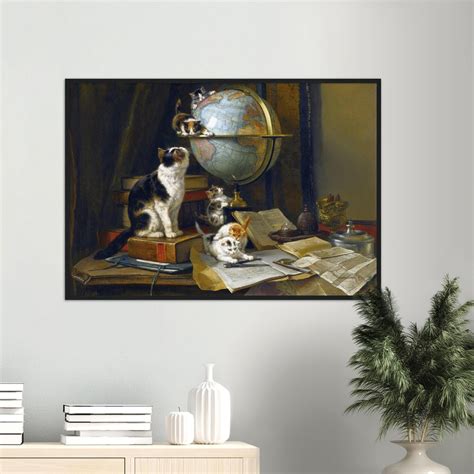 Vintage Cat Poster Antique Cat Art Print Vintage Cat Art Print Fine Art Cat Poster Poster