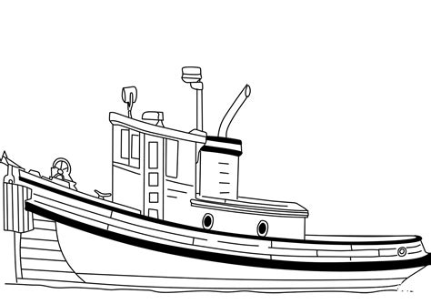 Tugboat Coloring Page Colouringpages