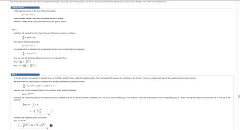 Tutorial Exercisefind The General Solution Of The