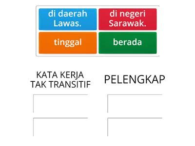 Kata Kerja Tak Transitif Berpelengkap Dan Tak Pelengkap Sumber Pengajaran