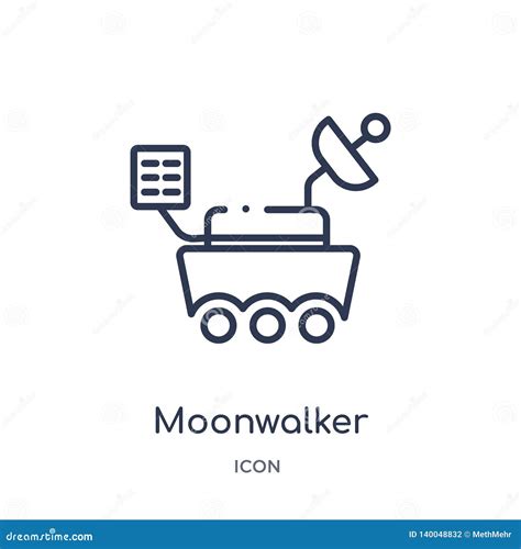 Linear Moonwalker Icon From Astronomy Outline Collection Thin Line Moonwalker Vector Isolated