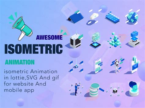 Landing Page Isometric Lottie Animation In JSON SVG Gif Upwork