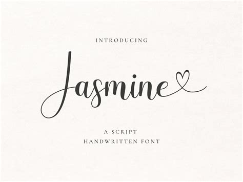 Jasmine Font Script Font Heart Font Cursive Font Signature Font Calligraphy Font Wedding