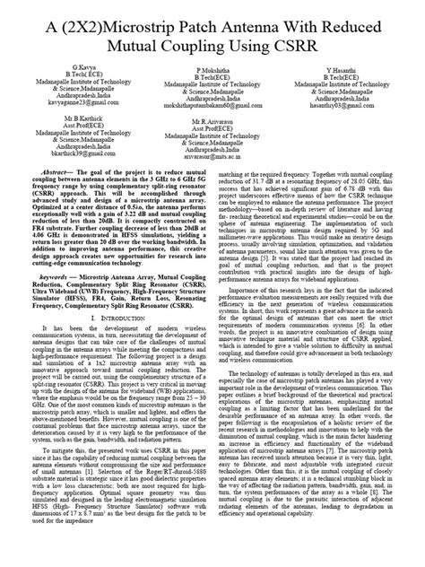 Ieee Paper Pdf Antenna Radio Metamaterial