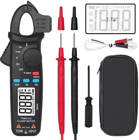 Bside Acm81 Clamp Meter Multimeter 1ma Ac Current True Rms Auto Ranging Ammeter Temperature