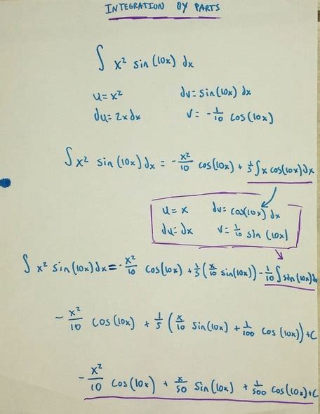 Integration By Parts Integration