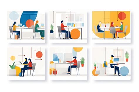 Modern Class Room Flat Design Vector Illustration Premium Ai