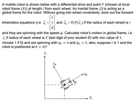 Solved A Mobile Robot Is Shown Below With A Differential