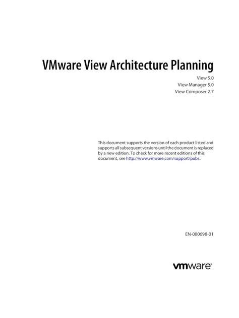 Pdf Vmware View Architecture Planning View 5 · Vmware View Architecture Planning Provides An