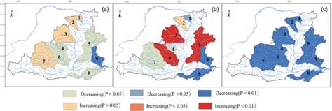 Spatial Distribution Of The Results Of M K Trend Analysis Of Download Scientific Diagram