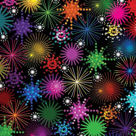 Bright Fireworks Background Vector Pattern 15422435 Vector Art At Vecteezy