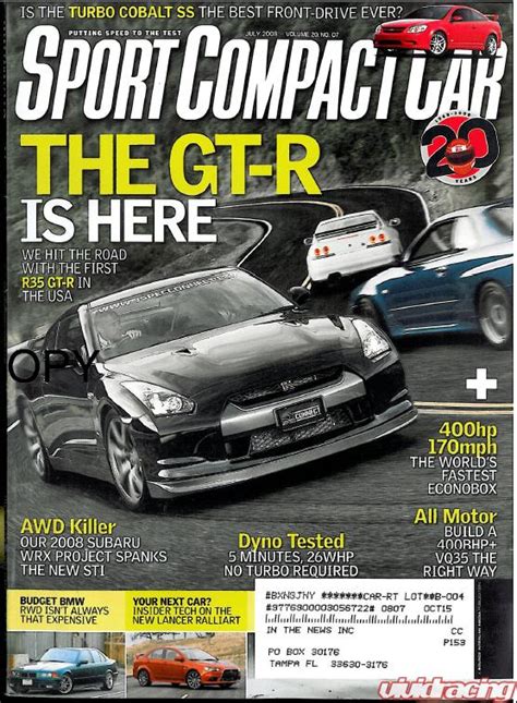 Sport Compact Car Magazine Features VR In July 2008 Issue Vivid
