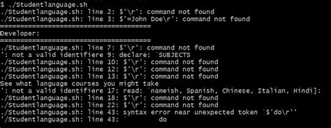 Solved Scripting Language Cygwin Bash Please See Error Im Chegg Com