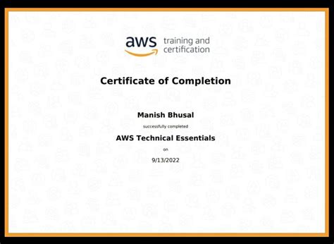 manish bhusal on linkedin completed aws technical essentials course