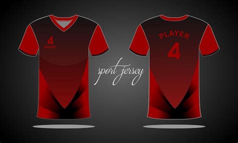 스포츠 저지와 티셔츠 템플릿 스포츠 저지 디자인 축구 레이싱 게임을 위한 스포츠 디자인 프리미엄 벡터
