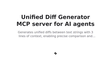 unified diff generator mcp server for ai agents