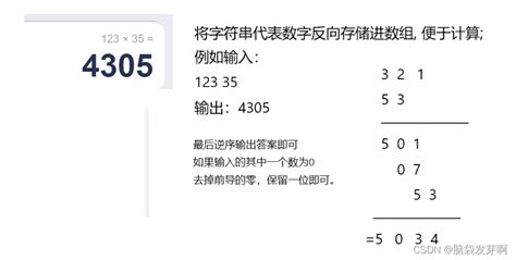 acwing 793 高精度乘法（c 30行代码 acwing