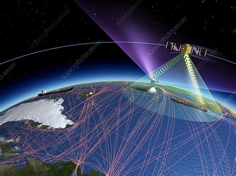 Global Ship Tracking System Illustration Stock Image C0467543