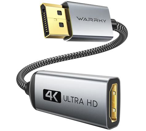 Warrky 4k Displayport To Hdmi Adapter Uni Directional [metal Case