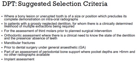 Selection Criteria For Radiography Flashcards Quizlet