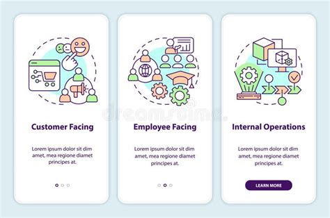 Metaverse Categories Onboarding Mobile App Screen Stock Illustration