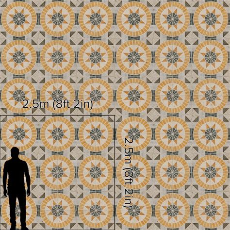 Square Patterned Matte Tile Texture Starburst Poliigon