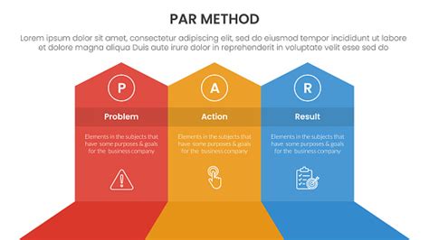 Par 방법 인포 그래픽 큰 모양 화살표 헤더 슬라이드 프리젠 테이션을위한 상단 방향이있는 3 포인트 3차원 형태에 대한 스톡 벡터 아트 및 기타 이미지 Istock