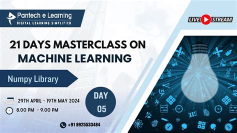 Day 04 Numpy Library Machine Learning Pantech E Learning Youtube