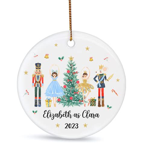 Personalized Nutcracker Ceramic Ornament Custom Name And