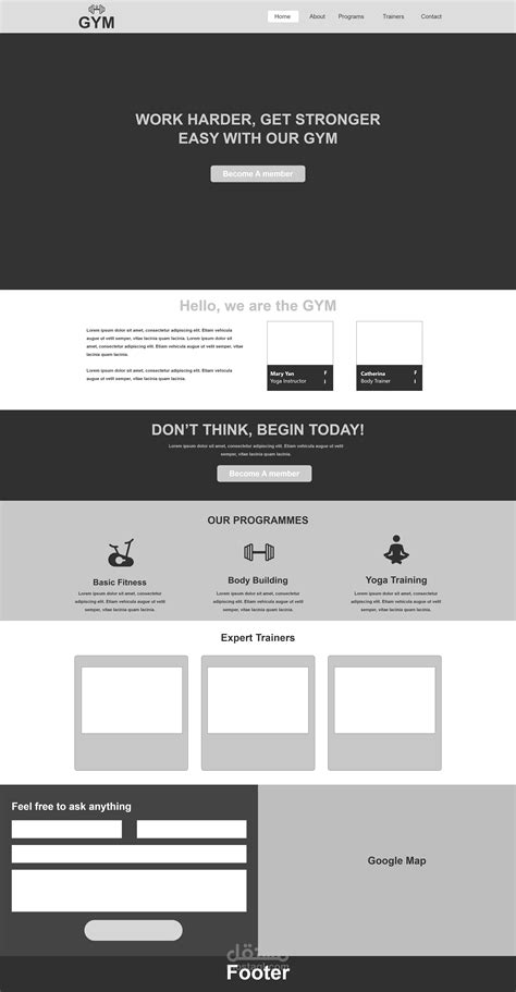 GYM A Responsive Website in HTML CSS and JavaScript مستقل