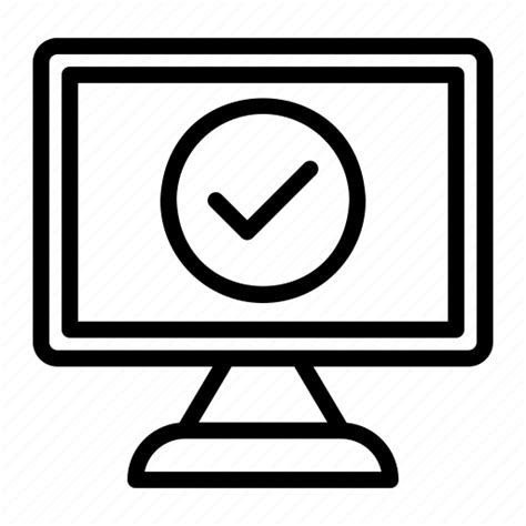 Monitor Screen Check Tick Approved Done Approve Icon Download On Iconfinder