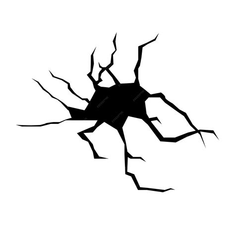 금이 간 아이콘 프리미엄 벡터