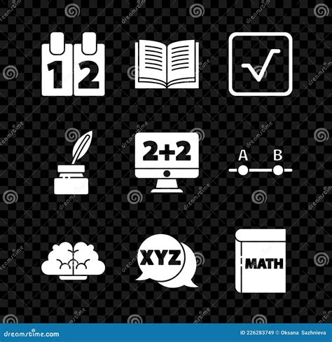 Set Calendar Open Book Square Root Human Brain Xyz Coordinate System Book With Word