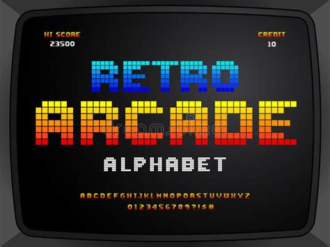 Pixel Font Stock Vector Illustration Of Arcade Pixel 254989439