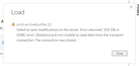 Unable To Read Data From The Transport Connection Microsoft Fabric Community