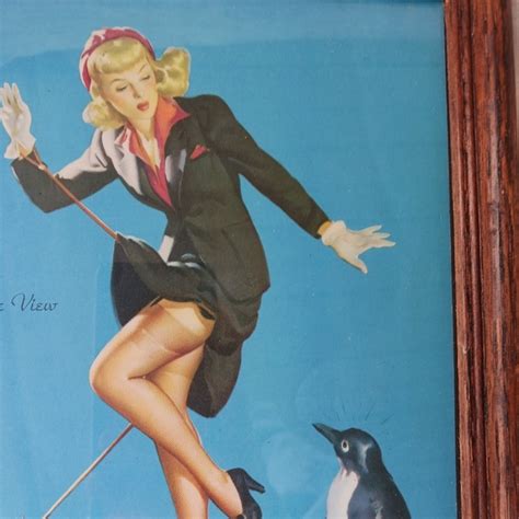 Art Gil Elvgrens Limit Ed Birds Eye View Litho Pin Up Girl Poshmark