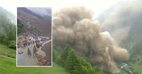 Footage Captures Glacier Landslide In Blatten Switzerland