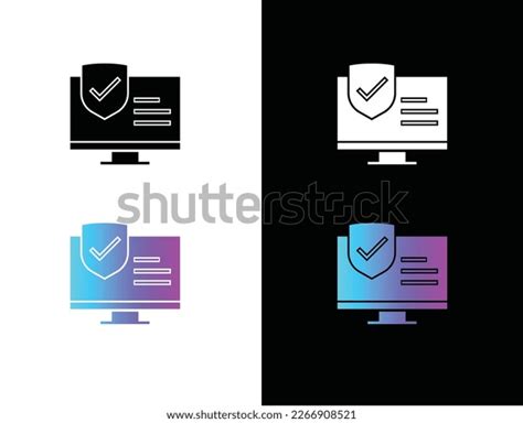 Desktop Security Icon Computer Security Lock Stock Vector Royalty Free 2266908521 Shutterstock