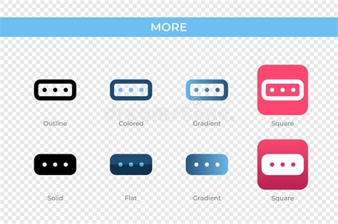 More Icon In Different Style More Vector Icons Designed In Outline Solid Colored Gradient