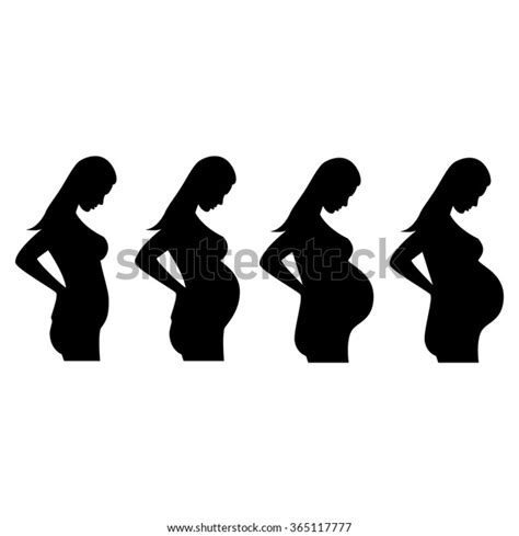 Illustration Pregnant Woman Pregnant Belly Pregnant Stock Vector
