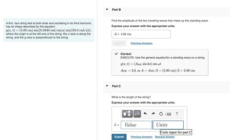 Solved Find The Amplitude Of The Two Traveling Waves That