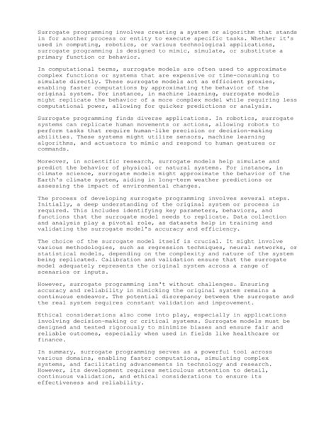 Surrogate Programming Concepts Applications And Challenges