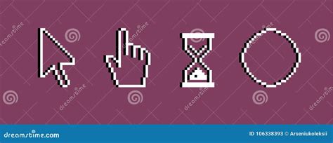 Retro Mouse Pointers Illustration Stock Vector Illustration Of Load Isolated
