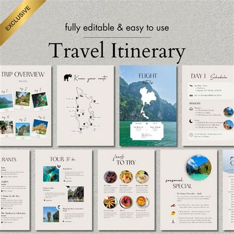 Travel Itinerary Templates Travel Brochure Itinerary Tour Pamphlet