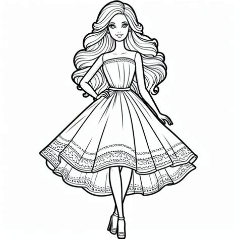 41 Barbie De Colorat Pentru Copii Desene Imprimabile