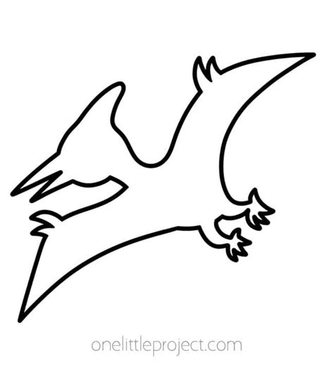 Pterodactyl Dinosaur Outline Template Pterodactyl Flying Dinosaur