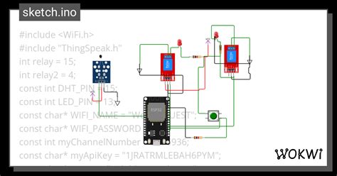 Relay Controlling Esp32 Thingspeak Dashboard Wokwi Esp32 Stm32