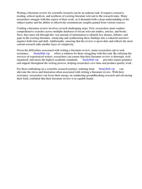 Literature Review Example Scientific Research Pdf Systematic Review